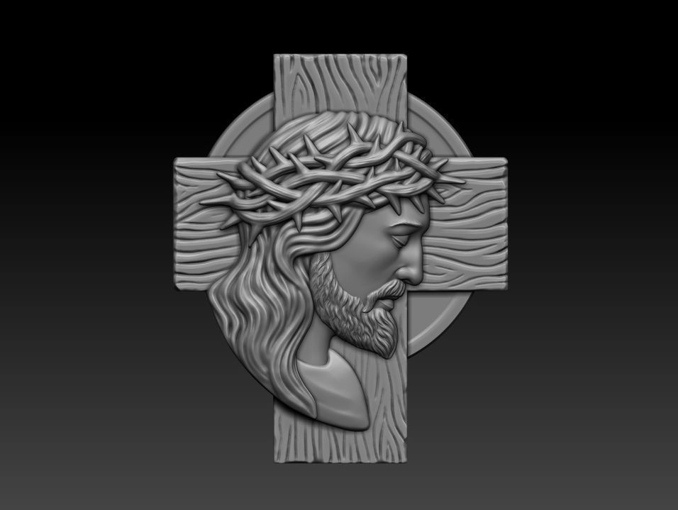 Jesus on cross 3D model 3D printable | CGTrader