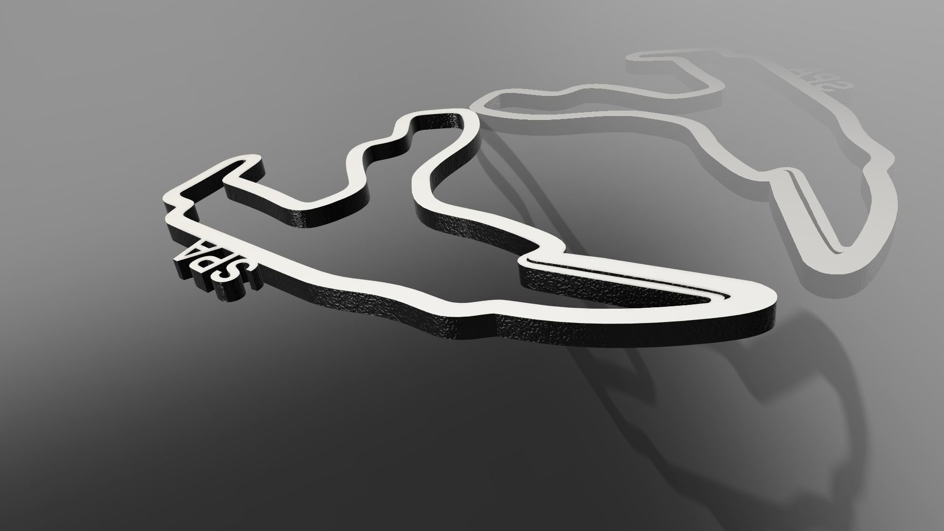 F1 SPA Race Track Wall Art Decor STL OBJ FBX File Fusion 360 3D model ...
