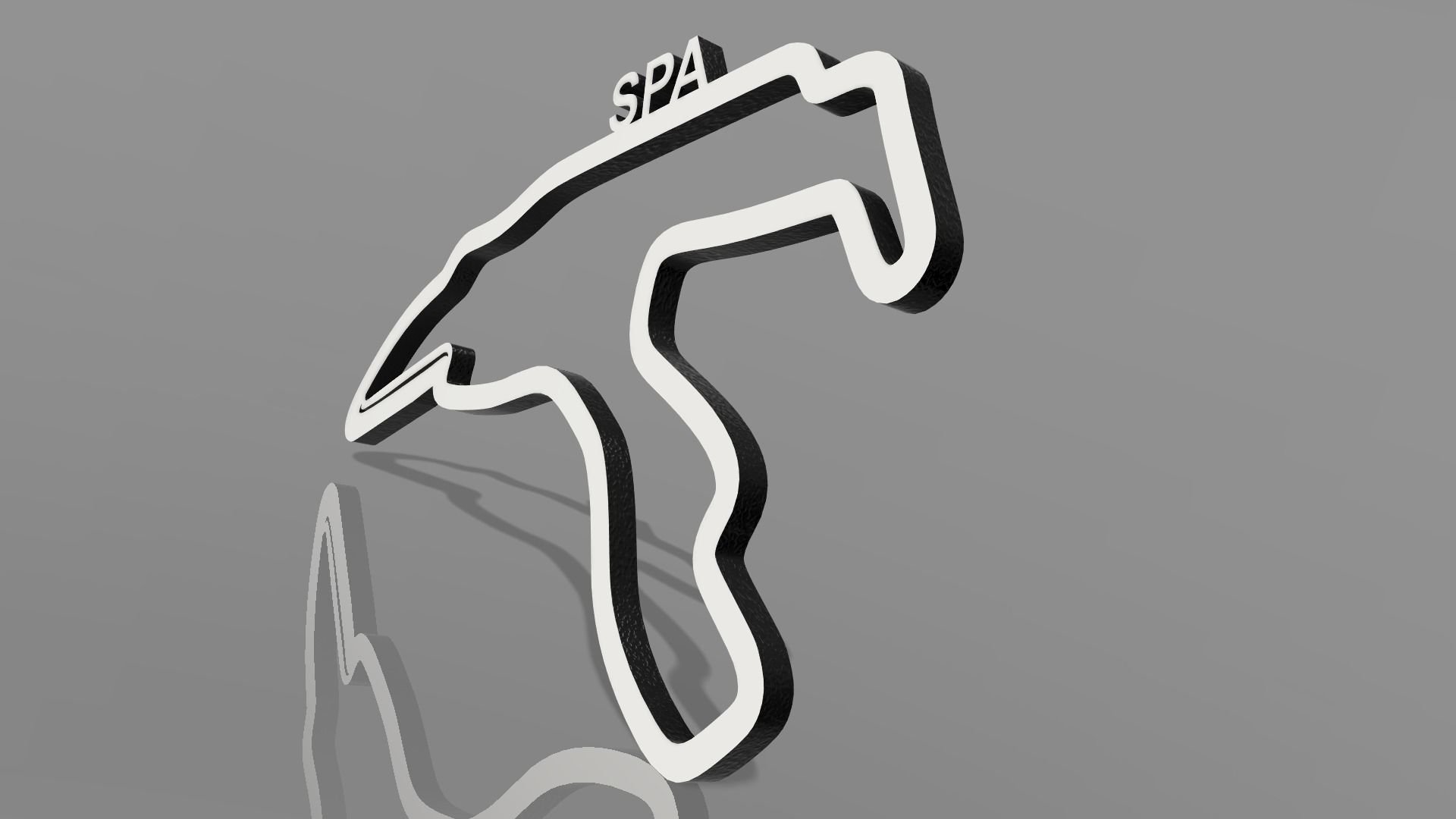 F1 SPA Race Track Wall Art Decor STL OBJ FBX File Fusion 360 3D model ...