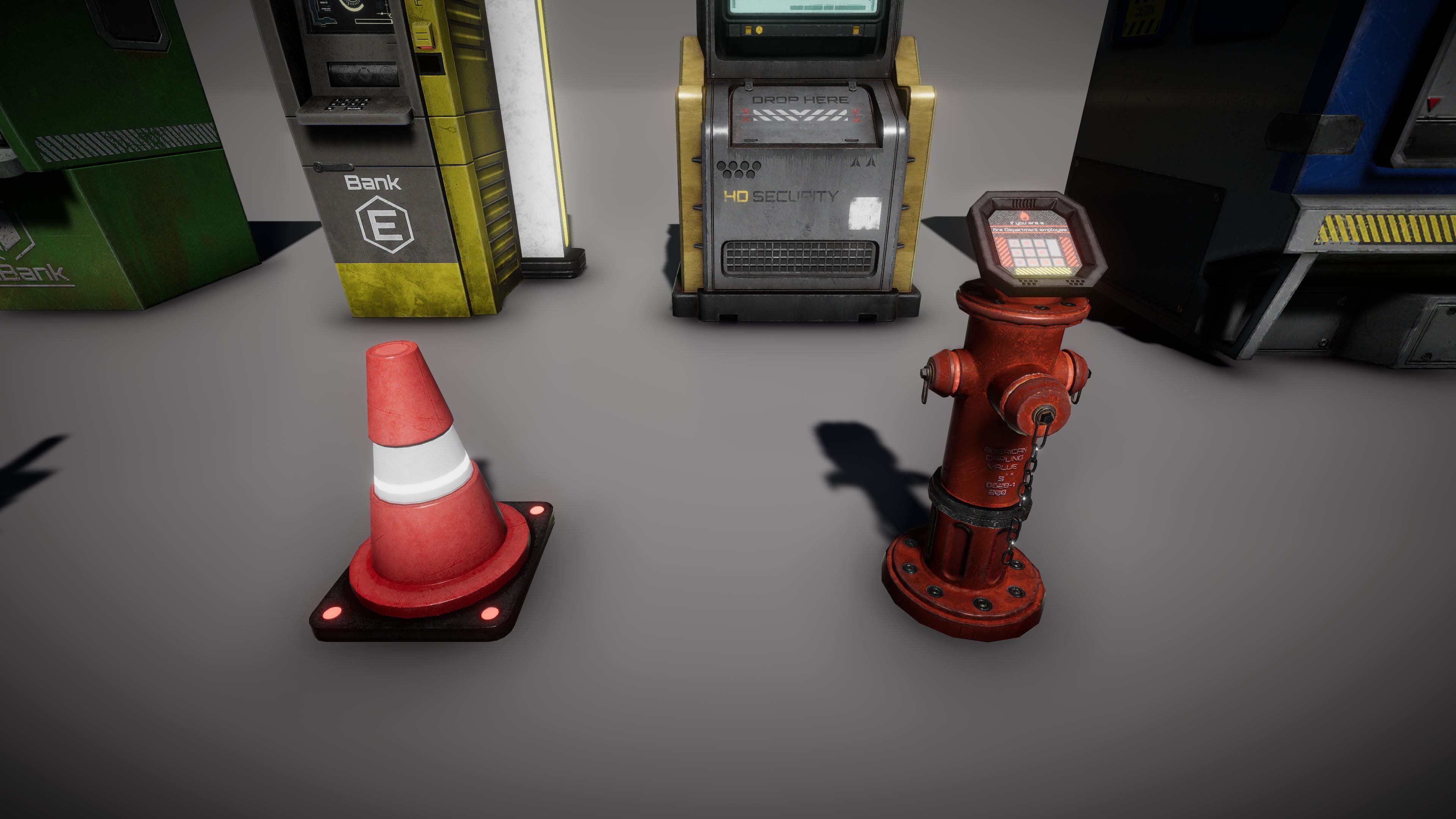 3D model Street Props Cyberpunk VR / AR / low-poly | CGTrader