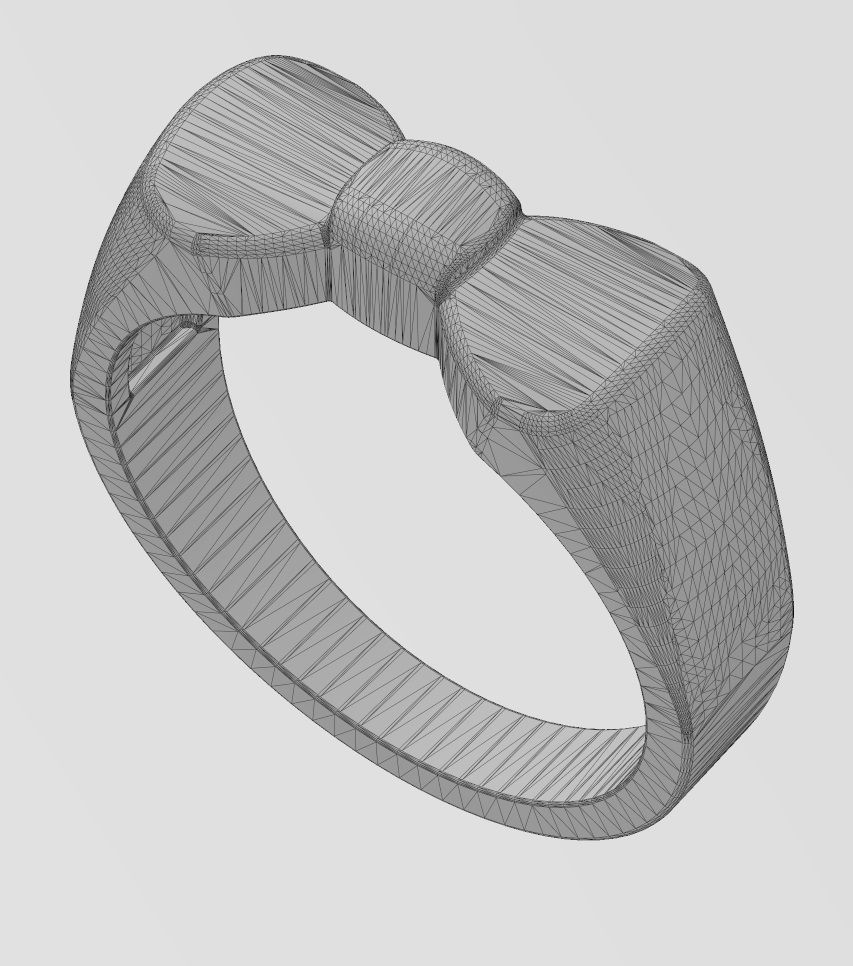 Cute Bow tie ring 3D model 3D printable | CGTrader