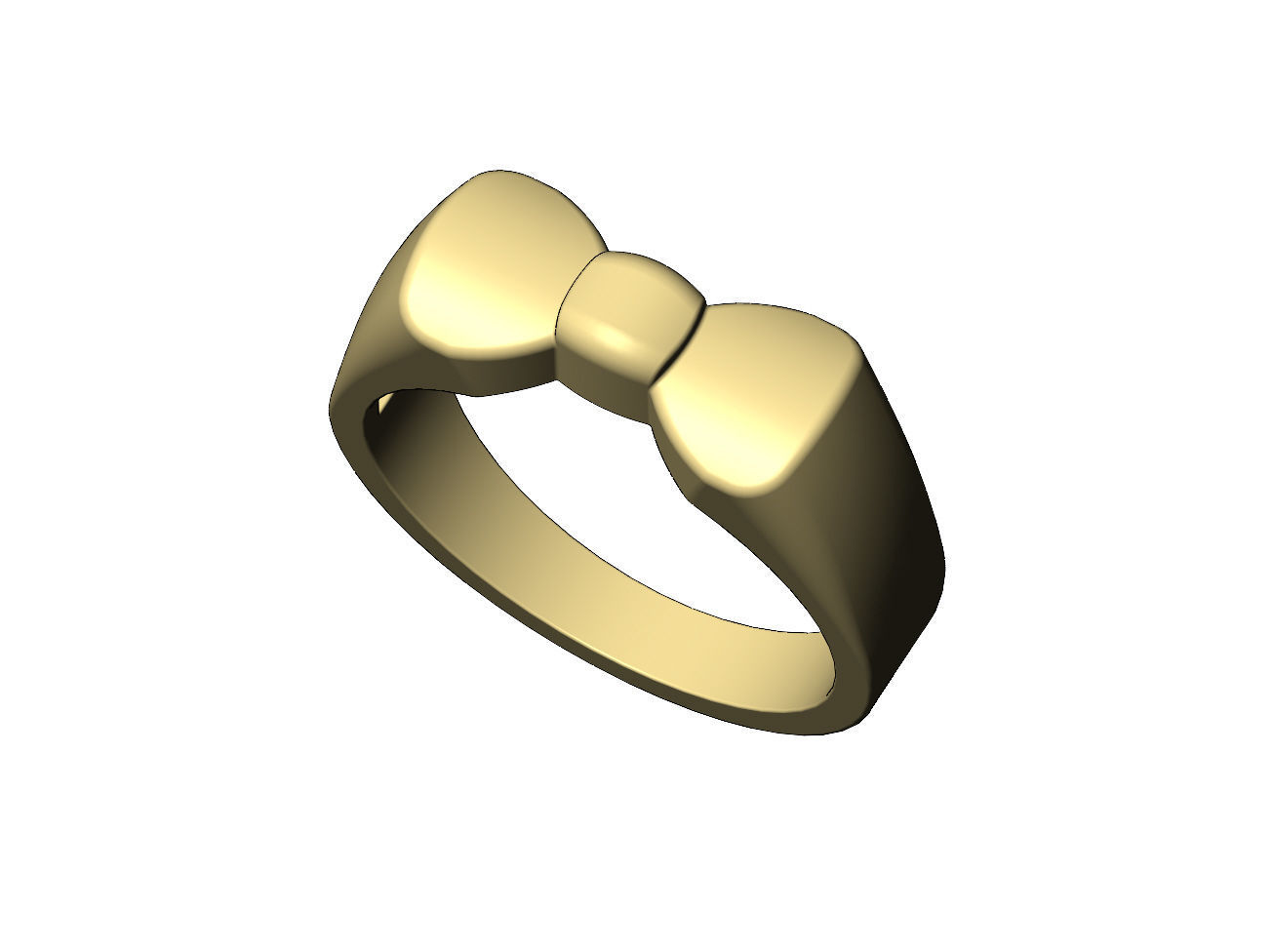 Cute Bow tie ring 3D model 3D printable | CGTrader