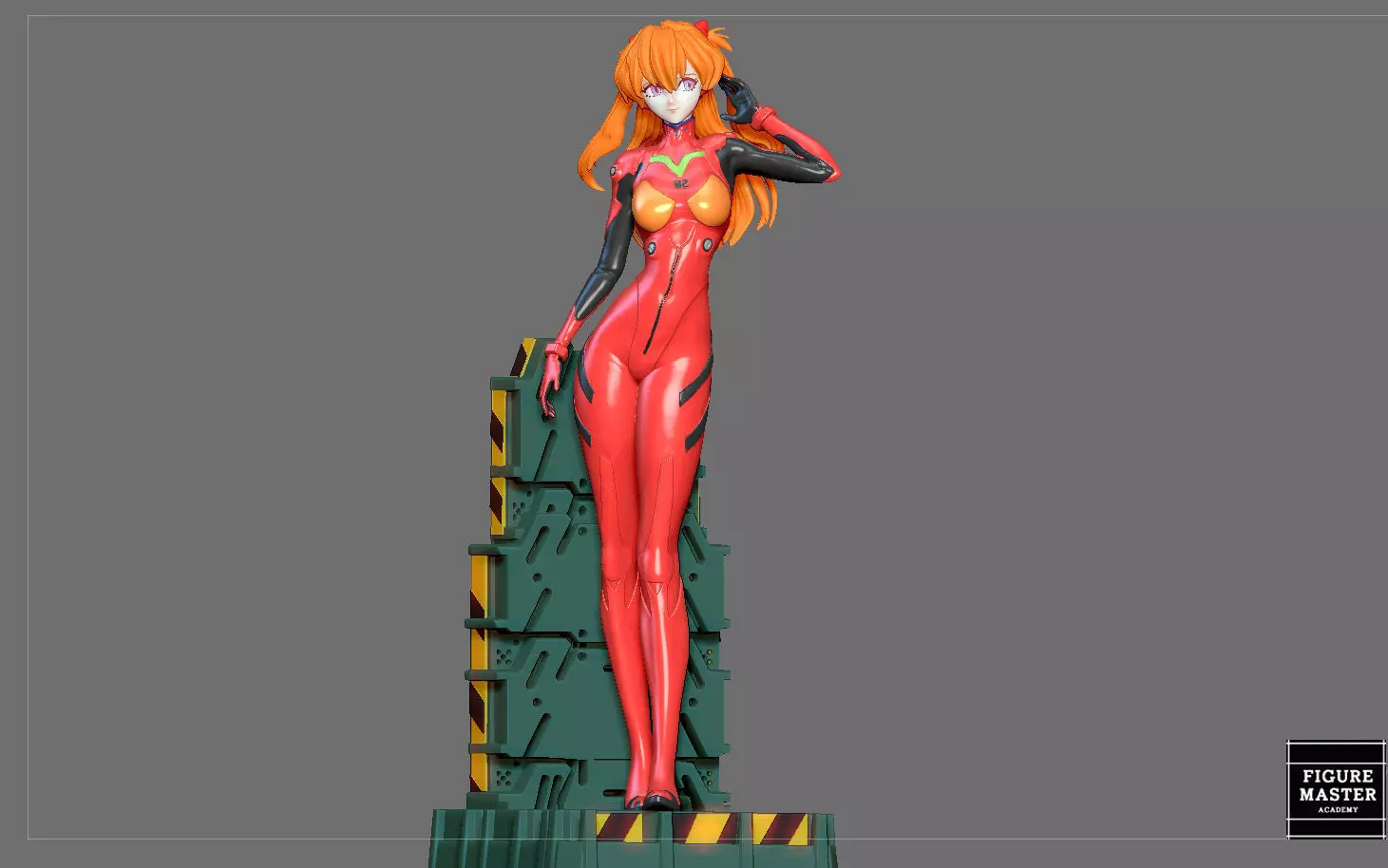 ASUKA LANGLEY PLUG SUIT EVANGELION ANIME CHARACTER PRETTY GIRL 3D model ...
