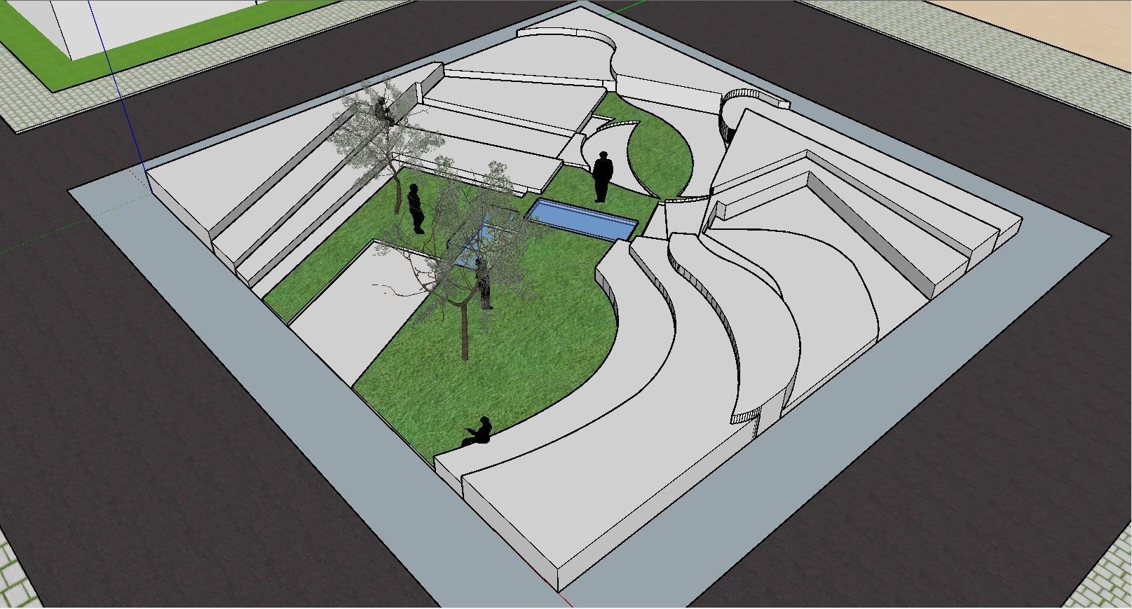 Symbolic public place 3D model | CGTrader