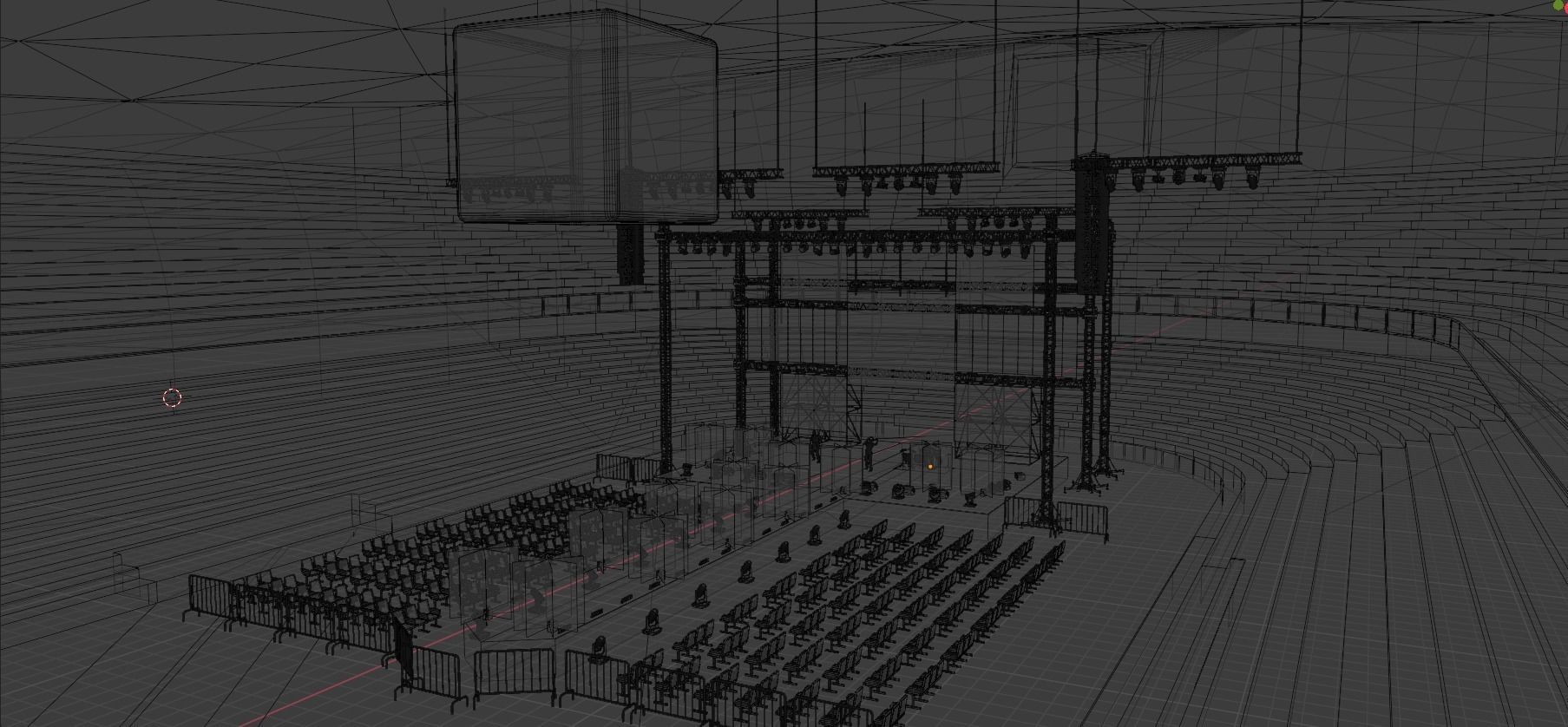 Arena concert animated stage scene EEVEE render 3D model animated ...