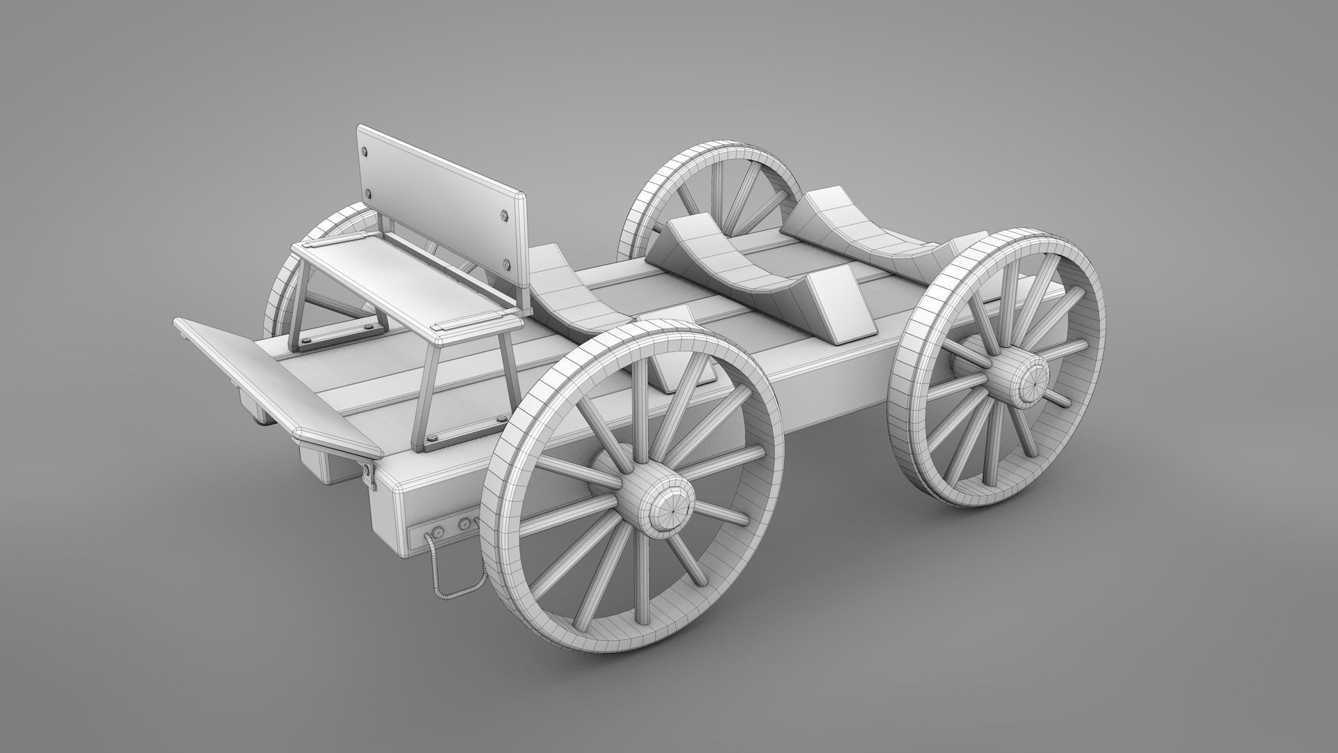 3D model Wild West Water Wagon VR / AR / low-poly | CGTrader