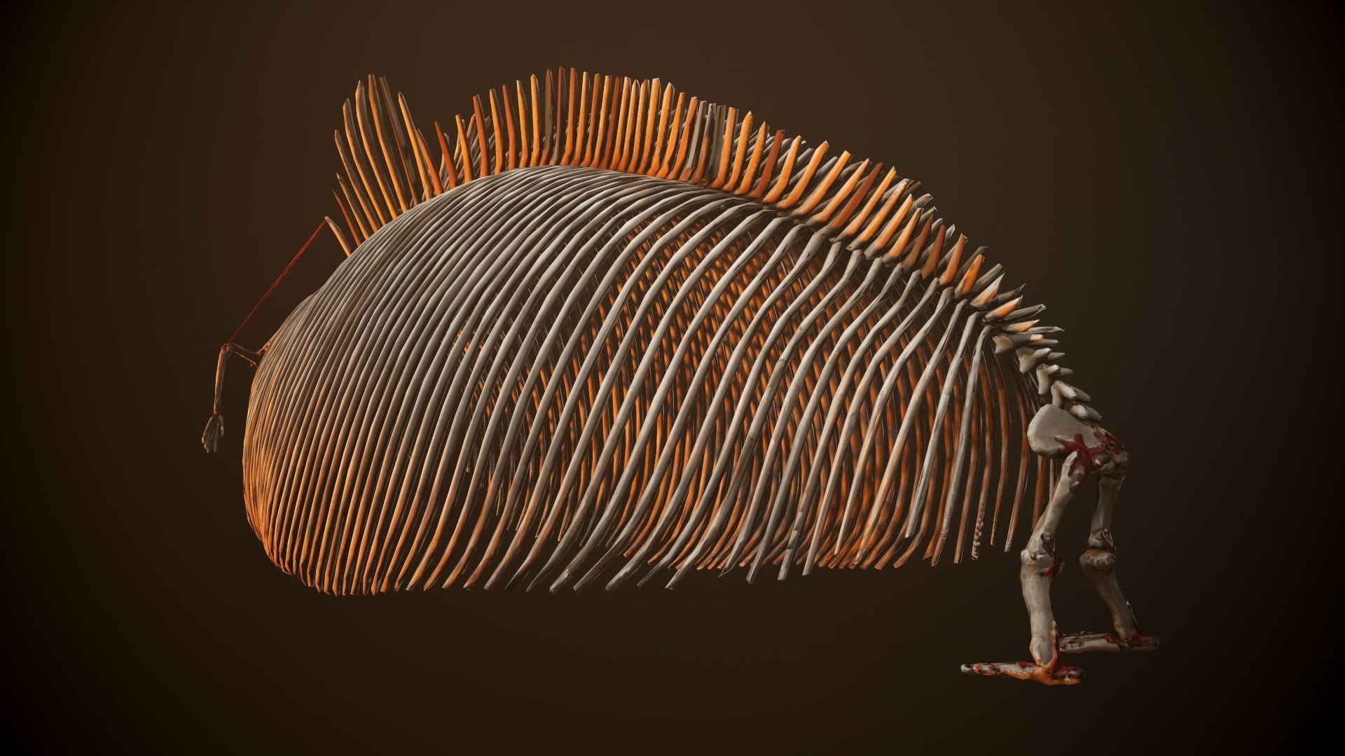 3D model Attack On Titans - Eren Squeleton titan rigged VRchat and more ...