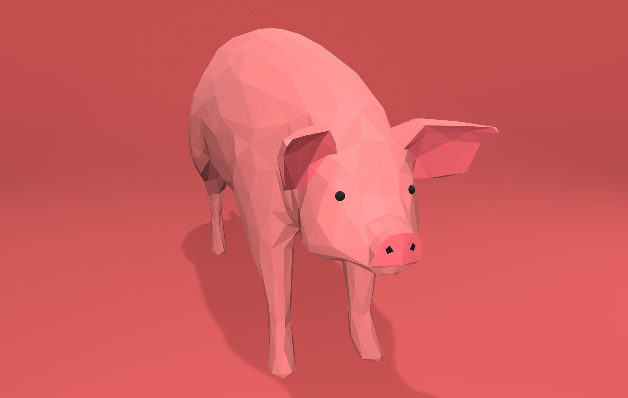 3D model Pig Cartoon VR / AR / low-poly | CGTrader