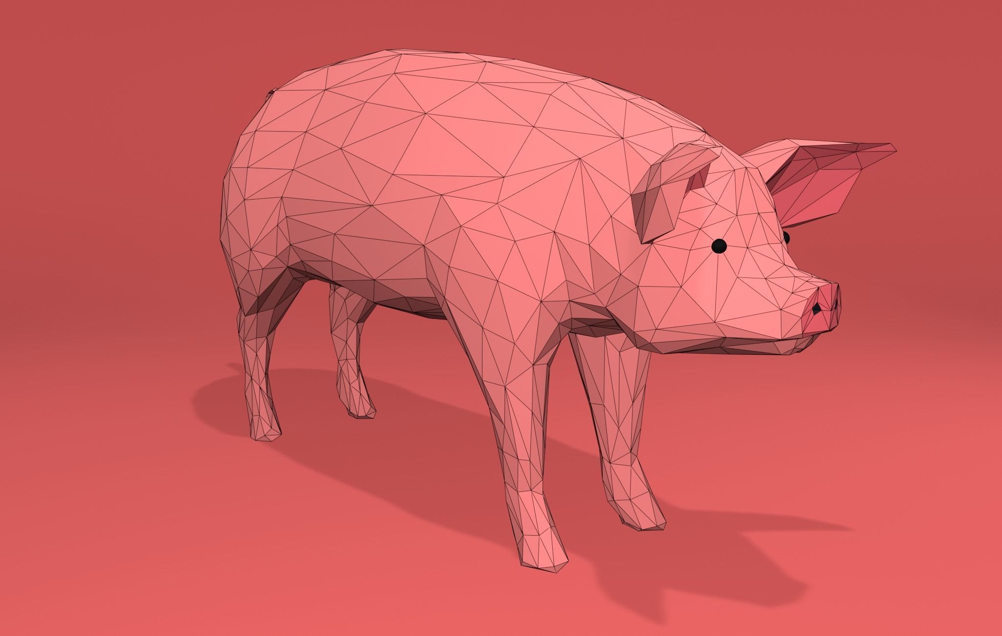 3D model Pig Cartoon VR / AR / low-poly | CGTrader