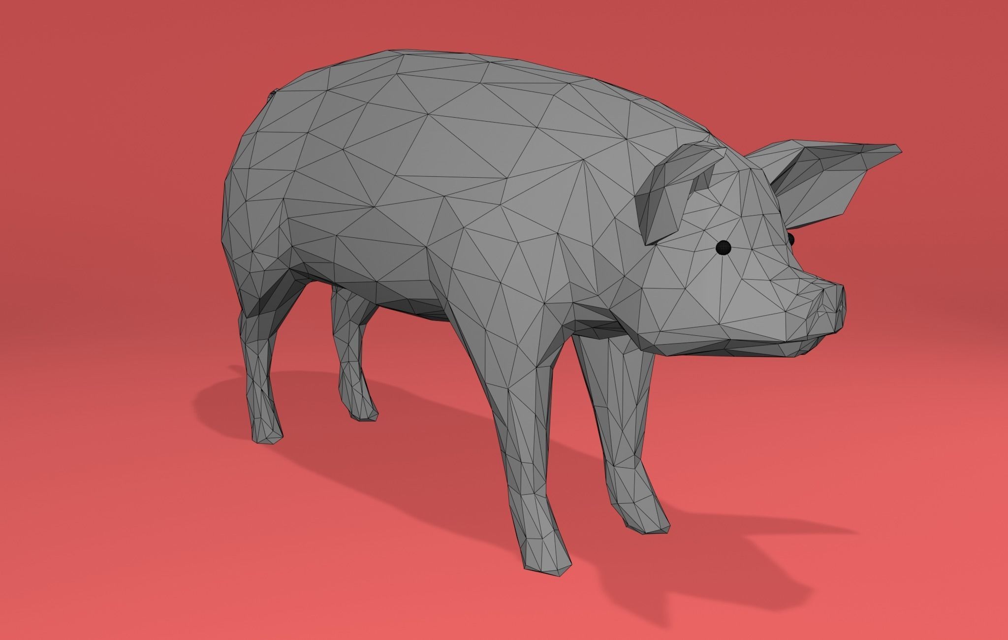 3D model Pig Cartoon VR / AR / low-poly | CGTrader