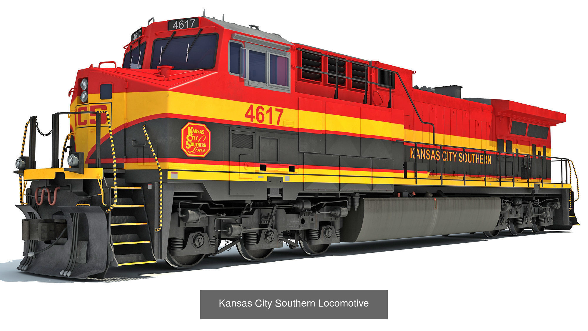 Kansas City Southern Freight Train 3D Model Collection | CGTrader