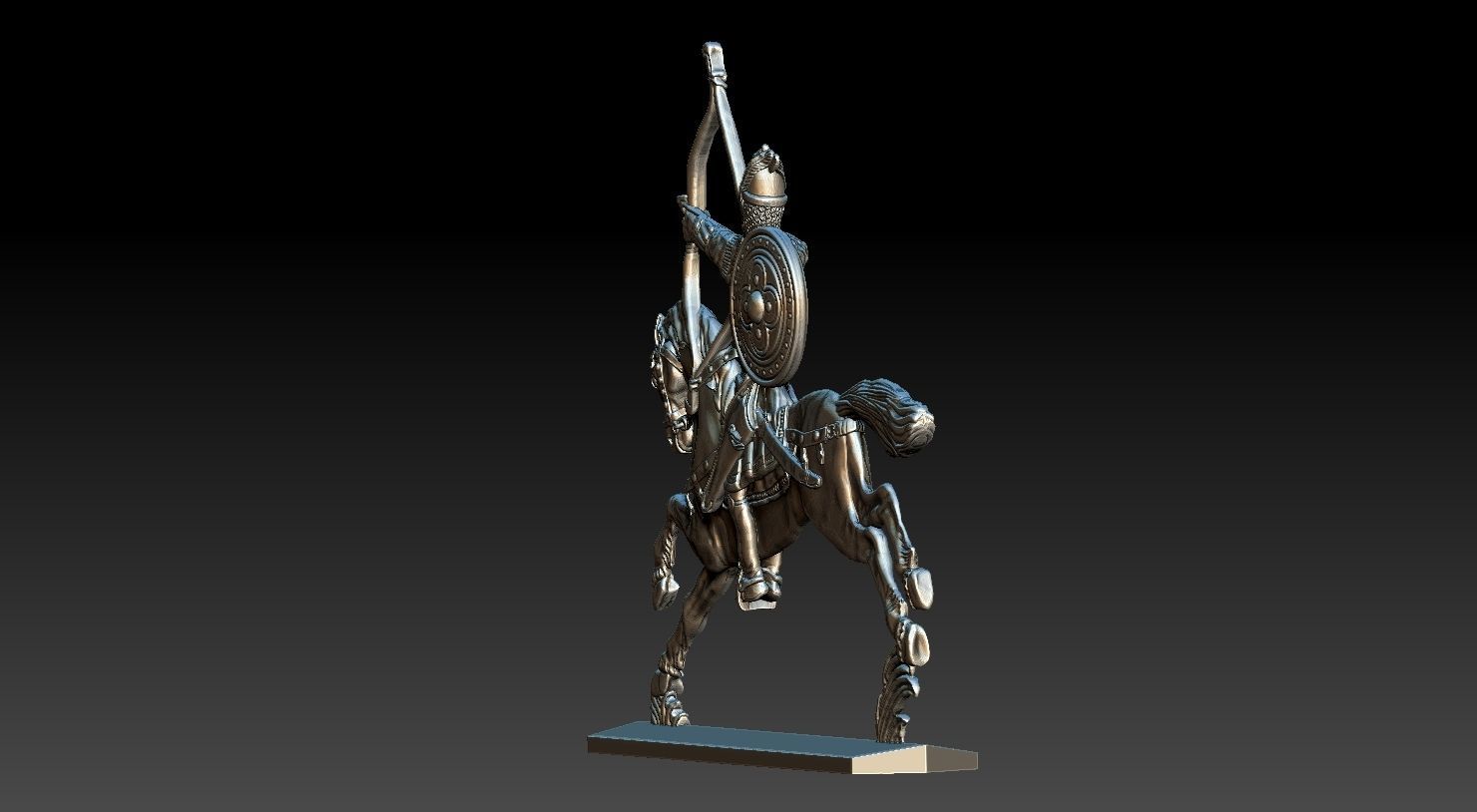 Polovtsian on horse with bow 3D model 3D printable | CGTrader