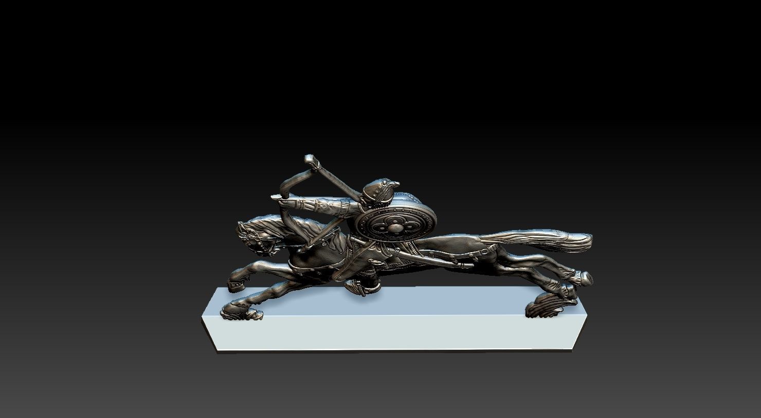 Polovtsian on horse with bow 3D model 3D printable | CGTrader