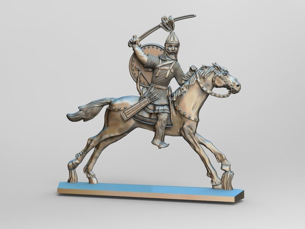 Polovtsian horseman with sword 3D model 3D printable | CGTrader