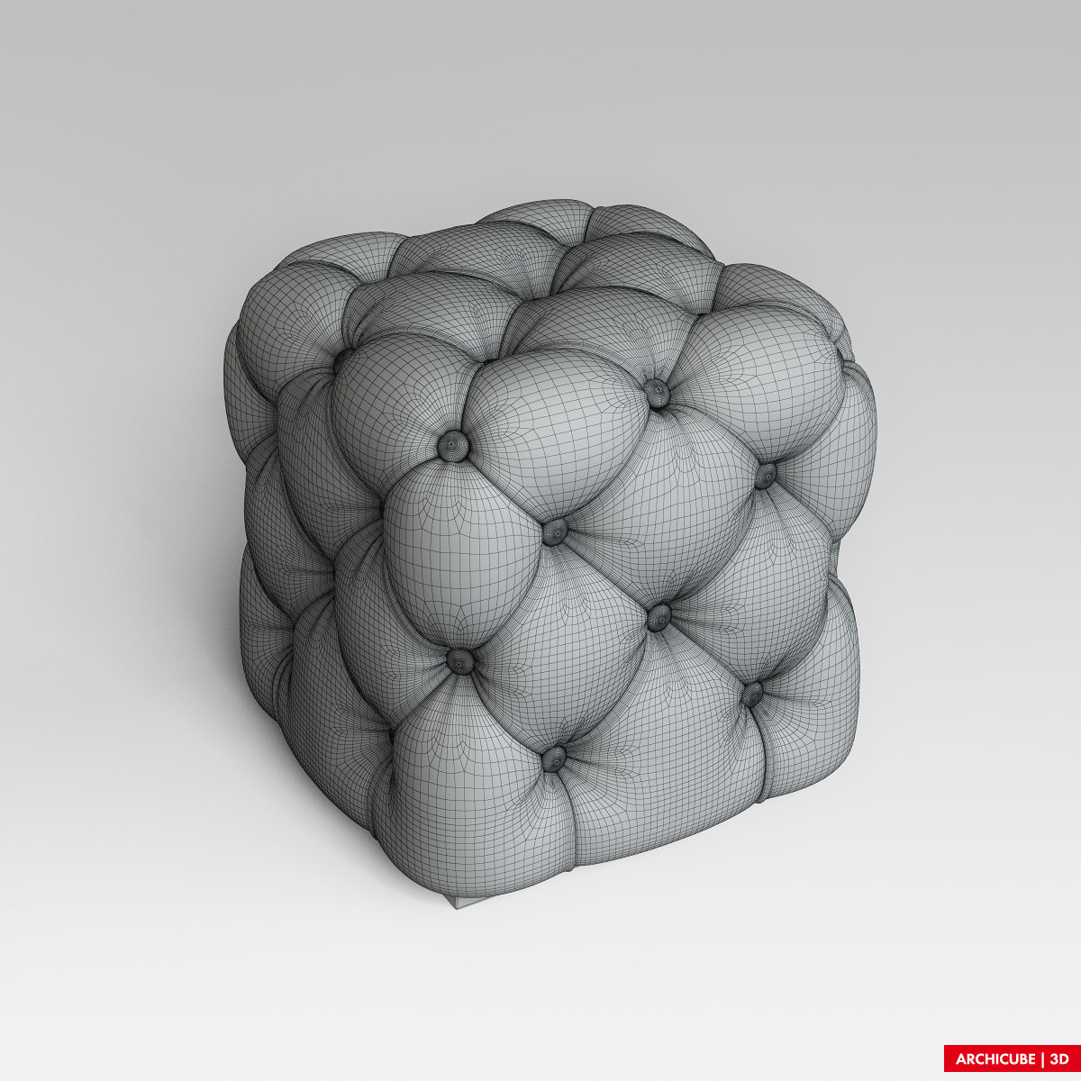 Pouf 3D model | CGTrader
