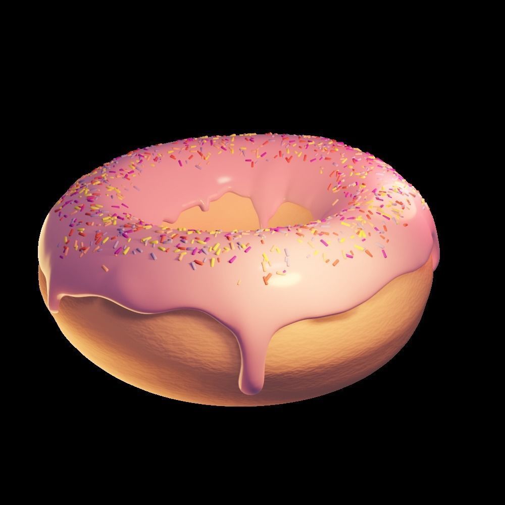 3D model Donut with sprinkles VR / AR / low-poly | CGTrader