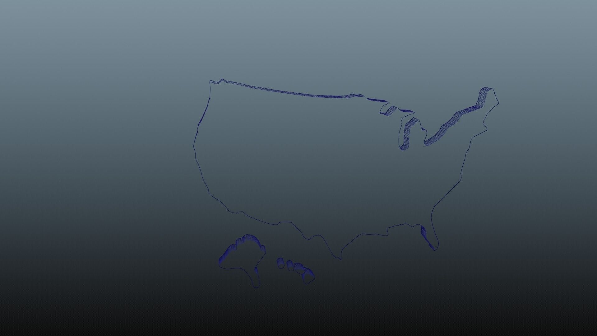 USA map symbol 3D model | CGTrader