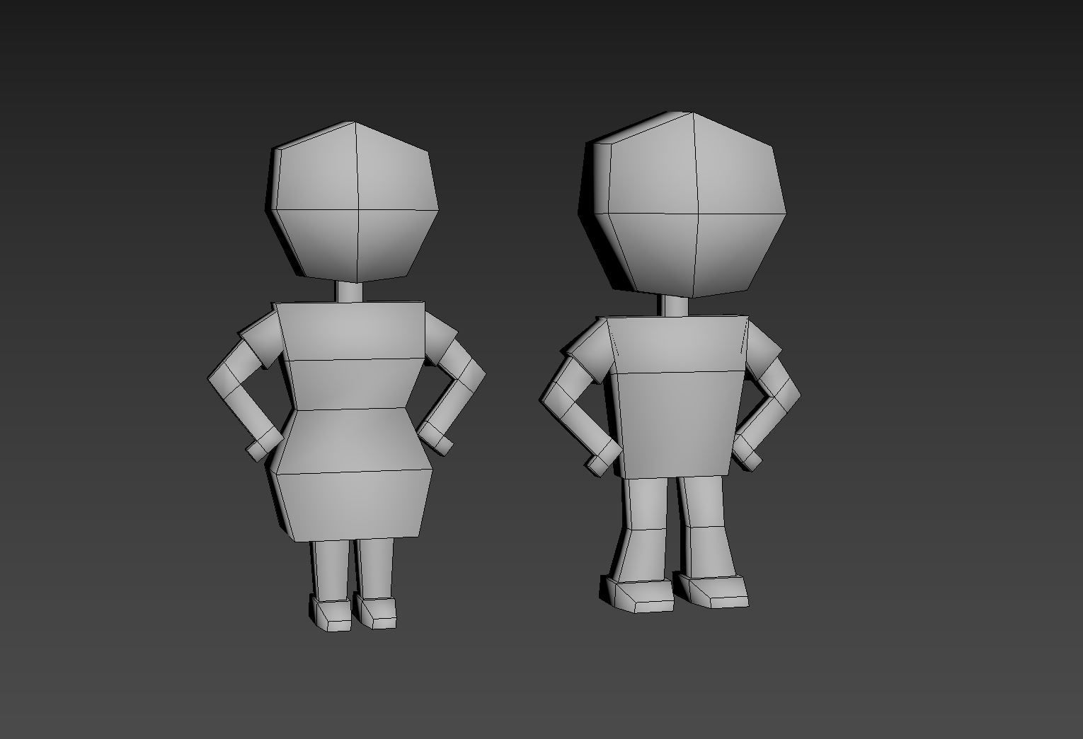 3D model Low Poly Man and Woman - Couple - Avatar VR / AR / low-poly ...
