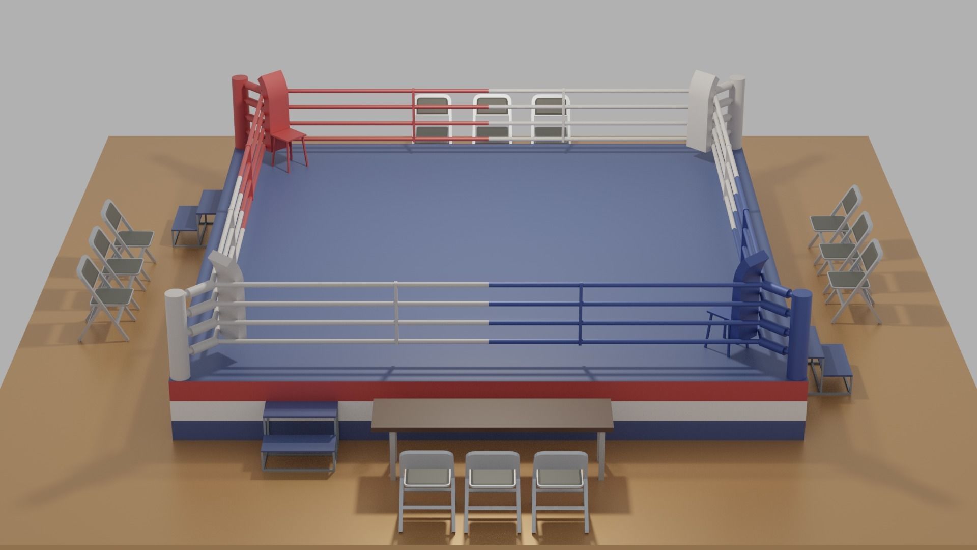 Low Poly Cartoon Boxing Ring 3D model | CGTrader
