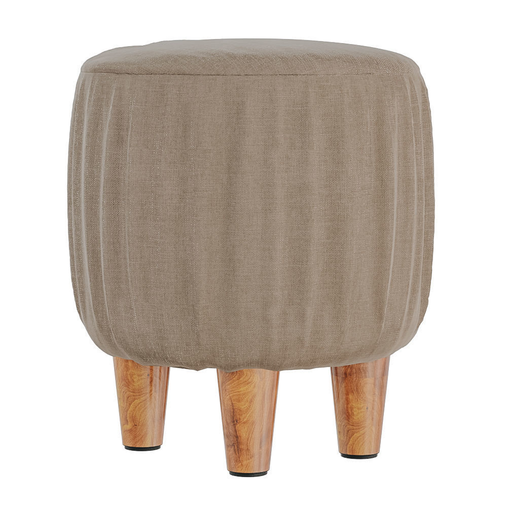 Round pouf with legs 3D model | CGTrader