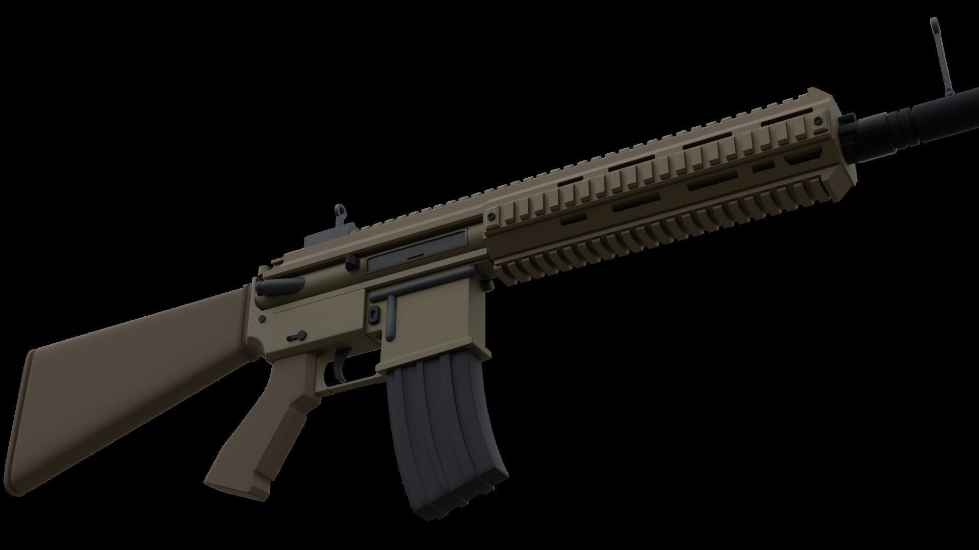 Heckler and Koch HK-416 German Assault Rifle free 3D model | CGTrader