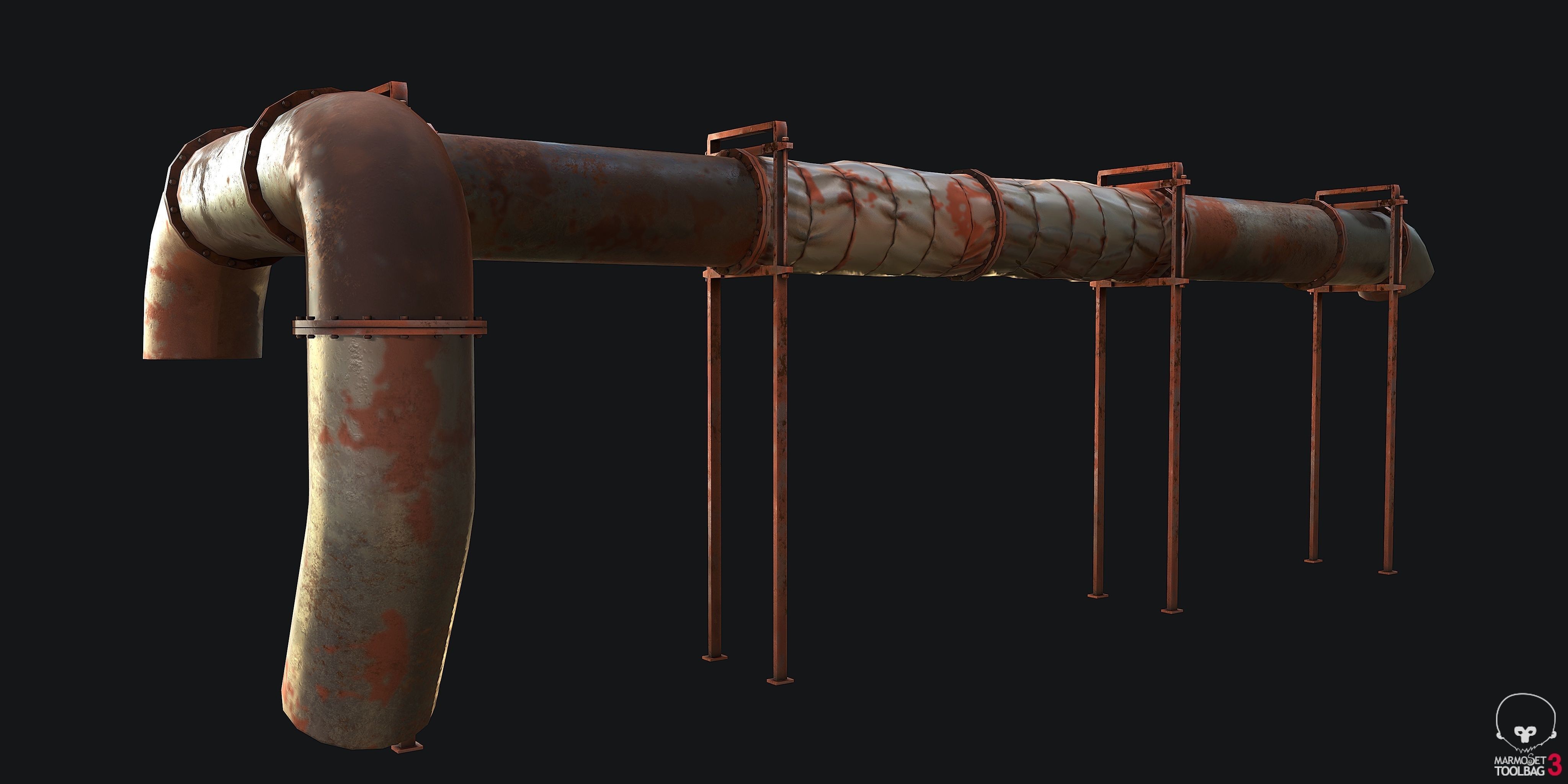 3D model Hot Steam Pipe VR / AR / low-poly | CGTrader