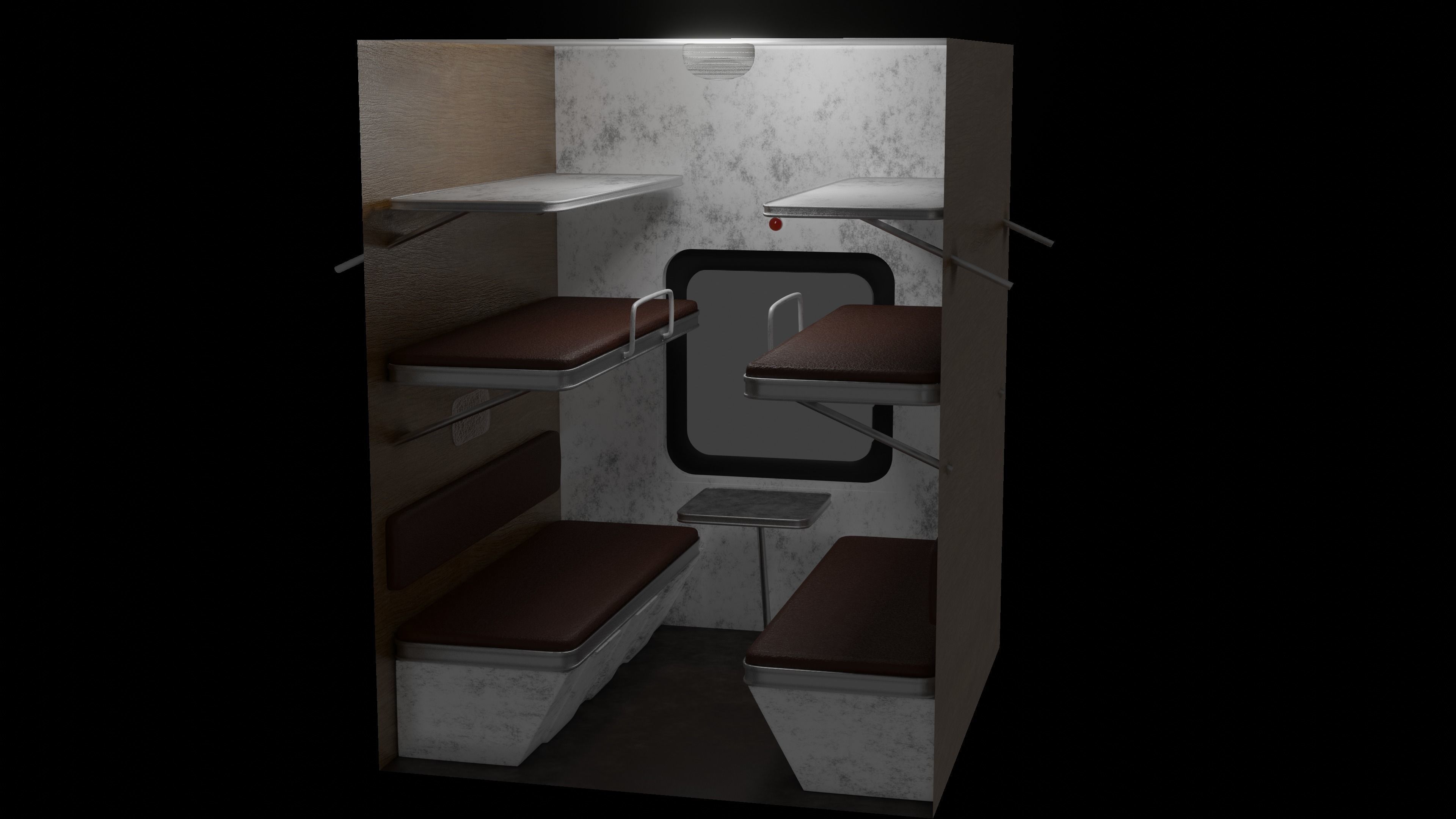 Russian train coupe free 3D model | CGTrader