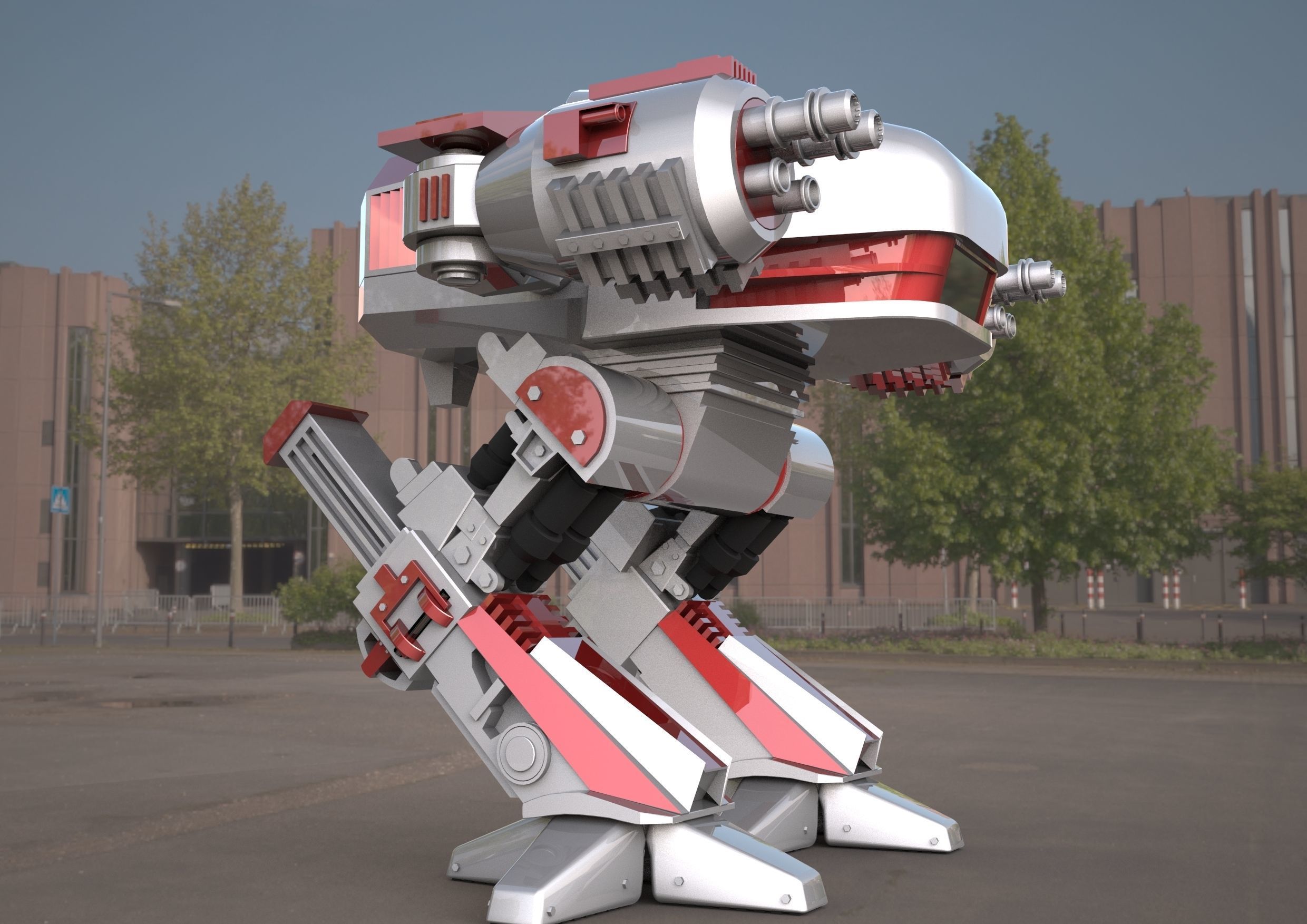 ROBOCOP- ED-209 robot 3d model 3D model | CGTrader
