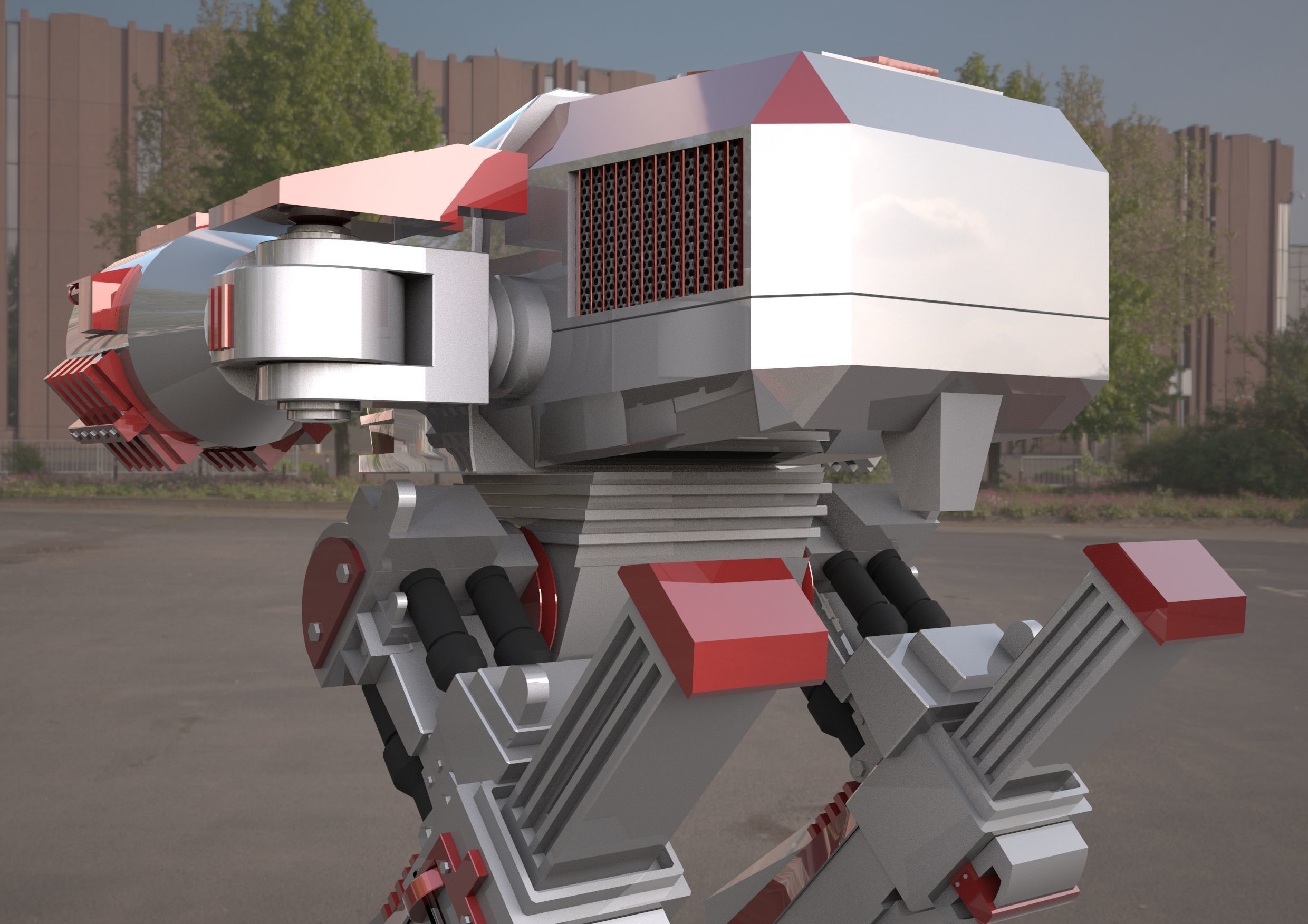 ROBOCOP- ED-209 robot 3d model 3D model | CGTrader