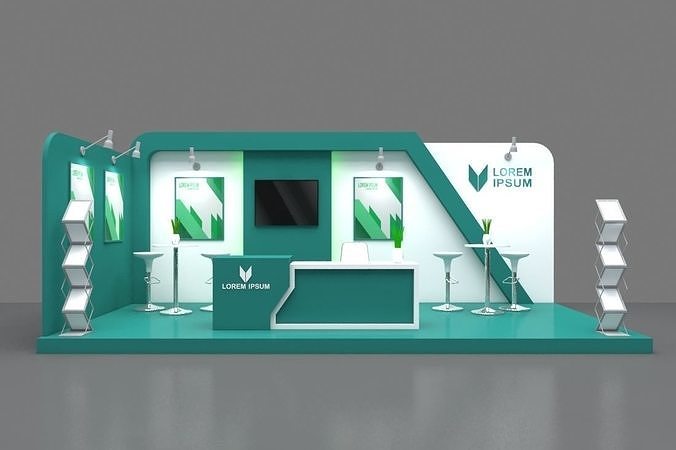 Booth exhibition 18 sqm 3D model | CGTrader