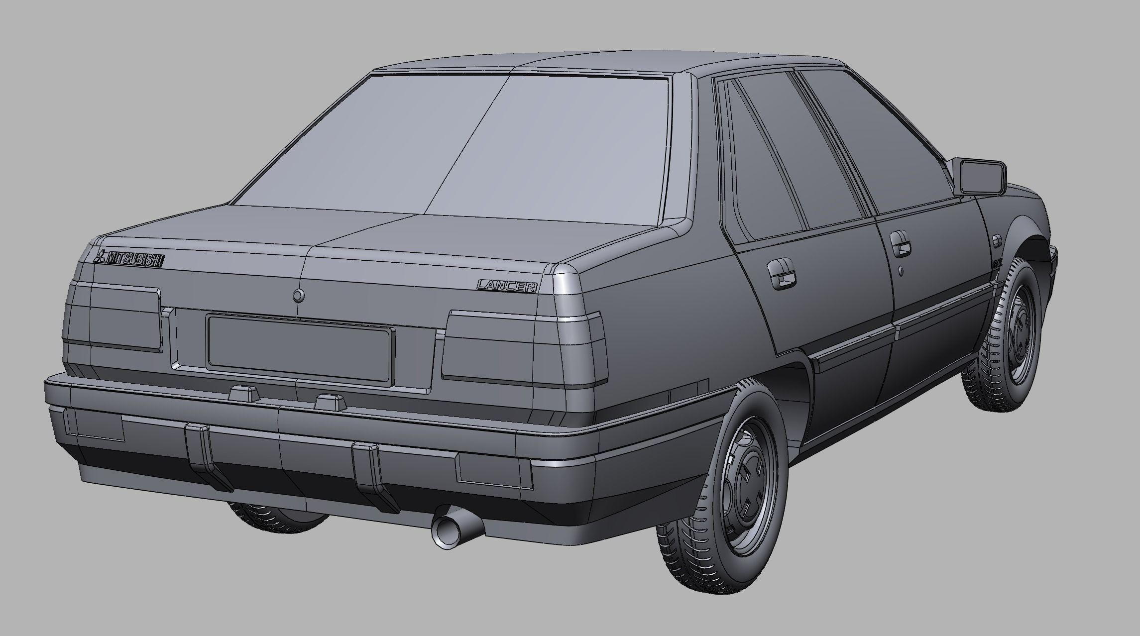 Mitsubishi Lancer C12 1988 3D model | CGTrader