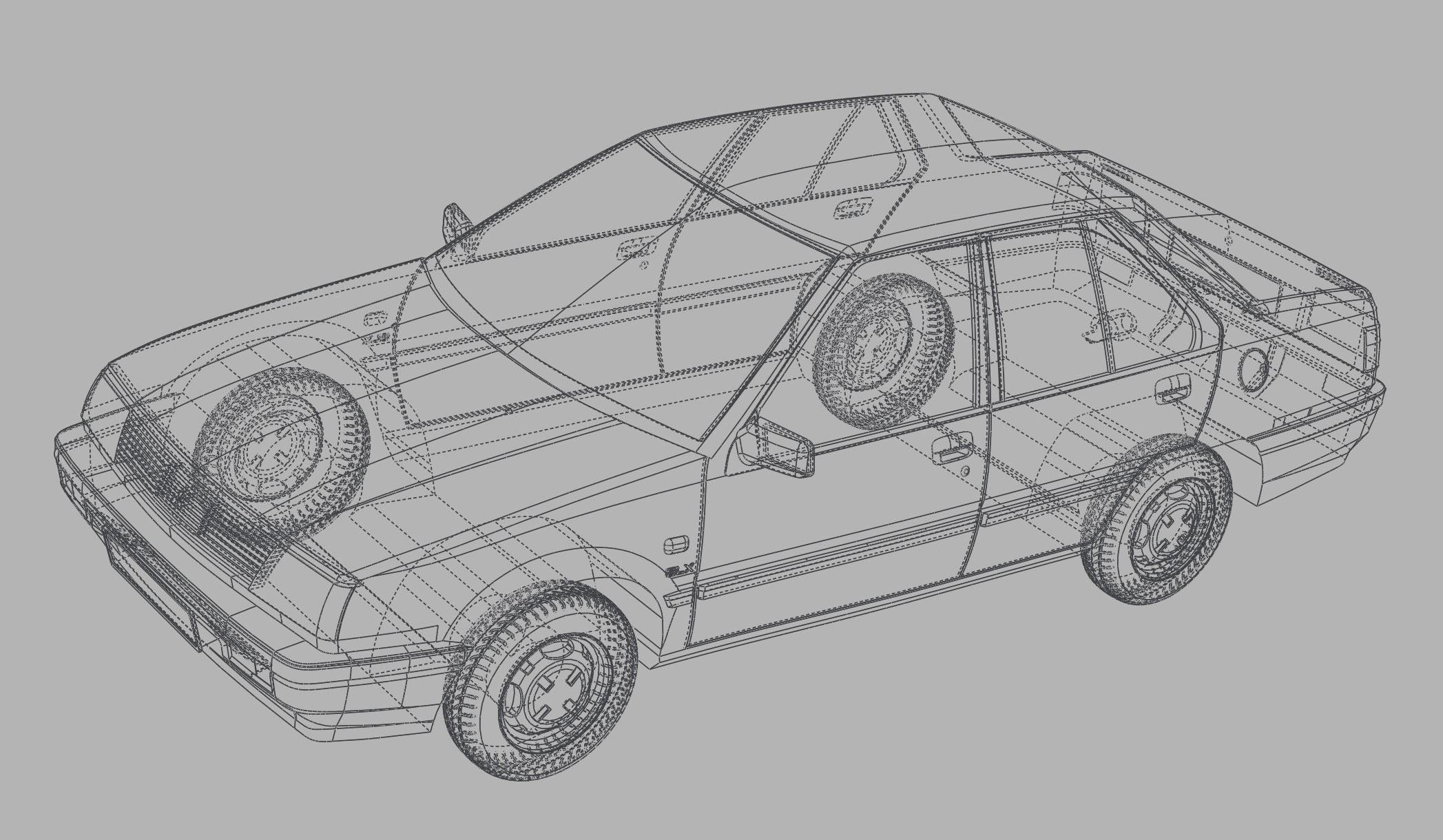 Mitsubishi Lancer C12 1988 3D model | CGTrader