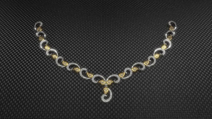 Chain Necklace 3D model 3D printable | CGTrader