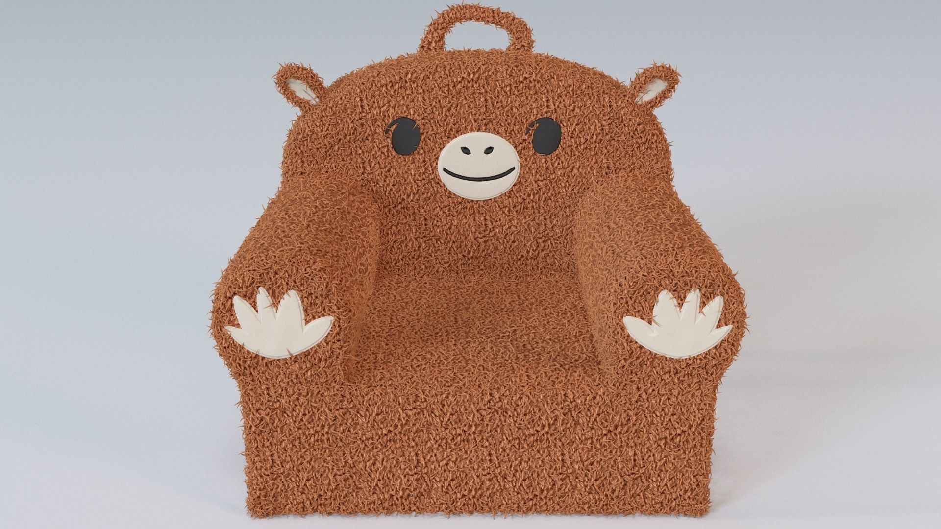 Large Furry Monkey Nod Chair Cover 3D model | CGTrader