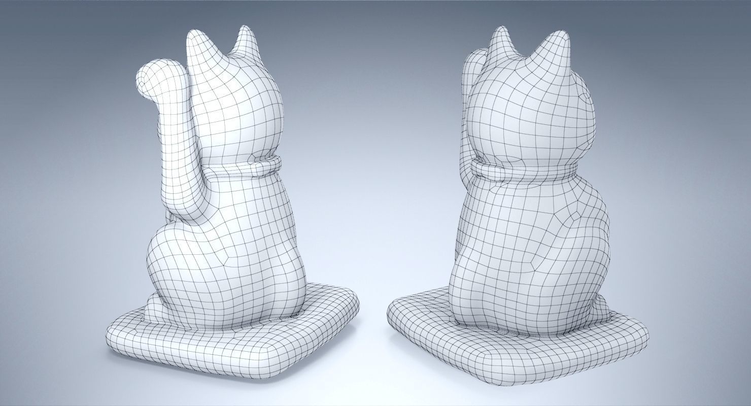 Maneki Neko Japan cat 3D model | CGTrader