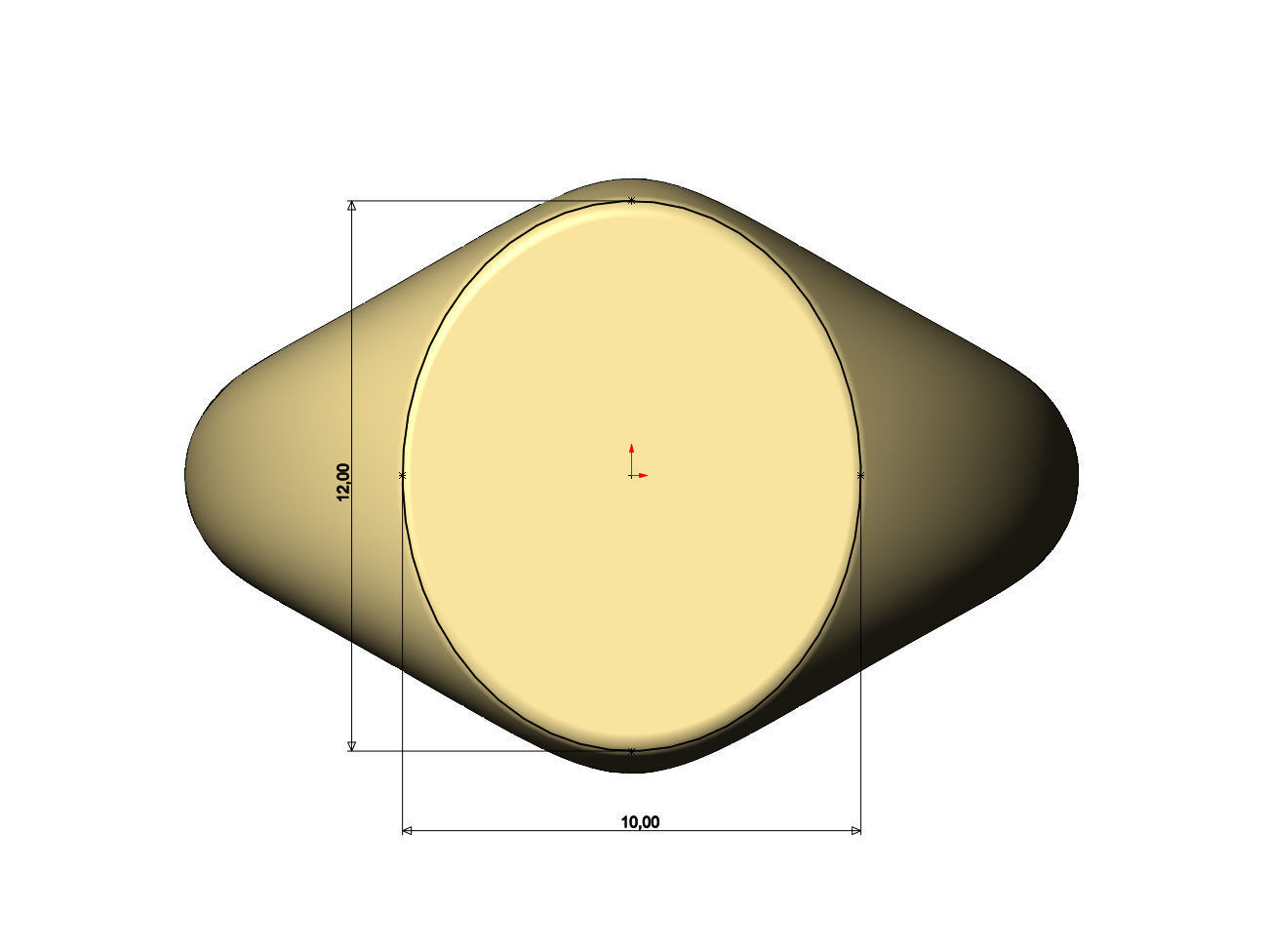 Small 12x10mm oval signet ring 3D model 3D printable | CGTrader