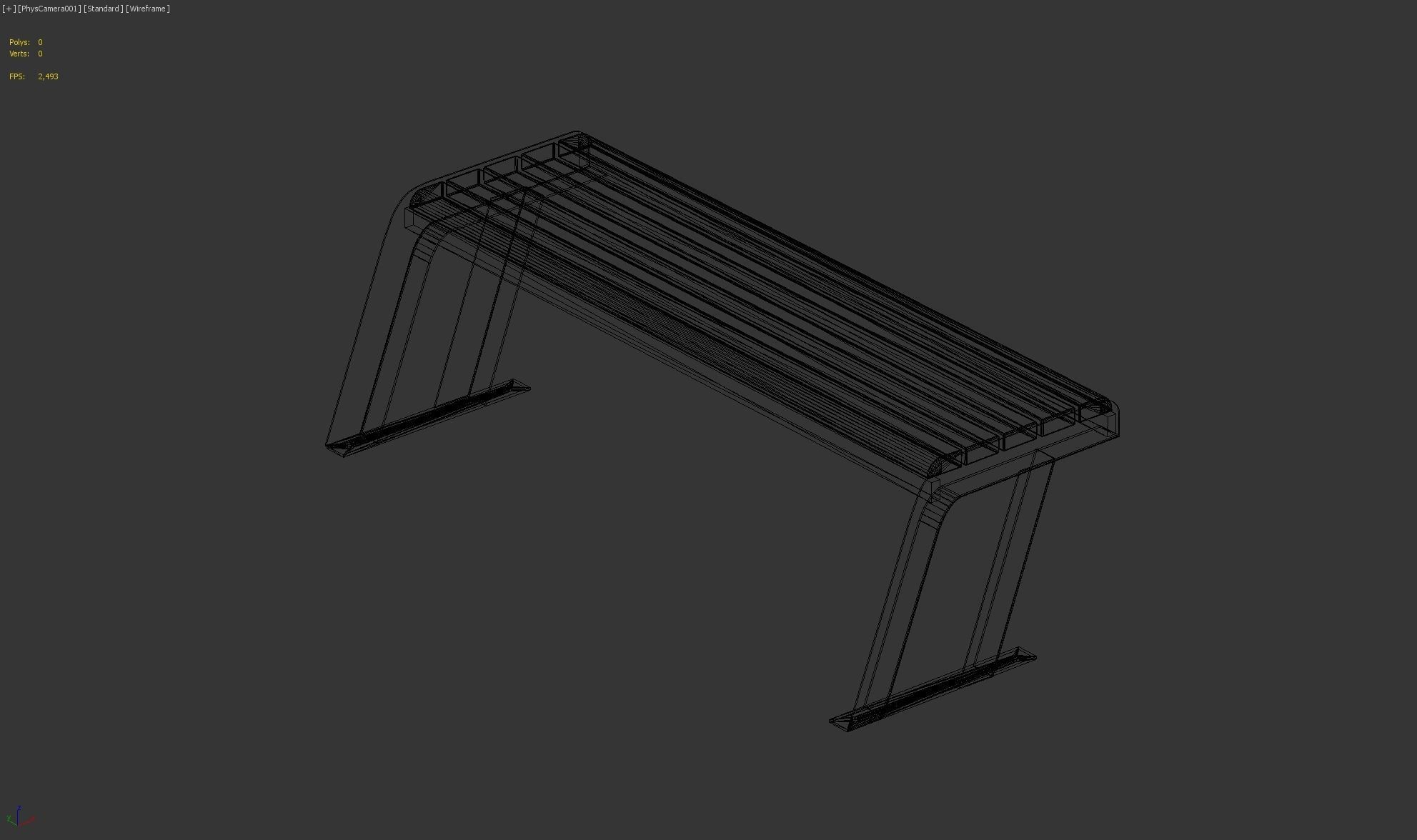 wooden street bench model 3D model | CGTrader