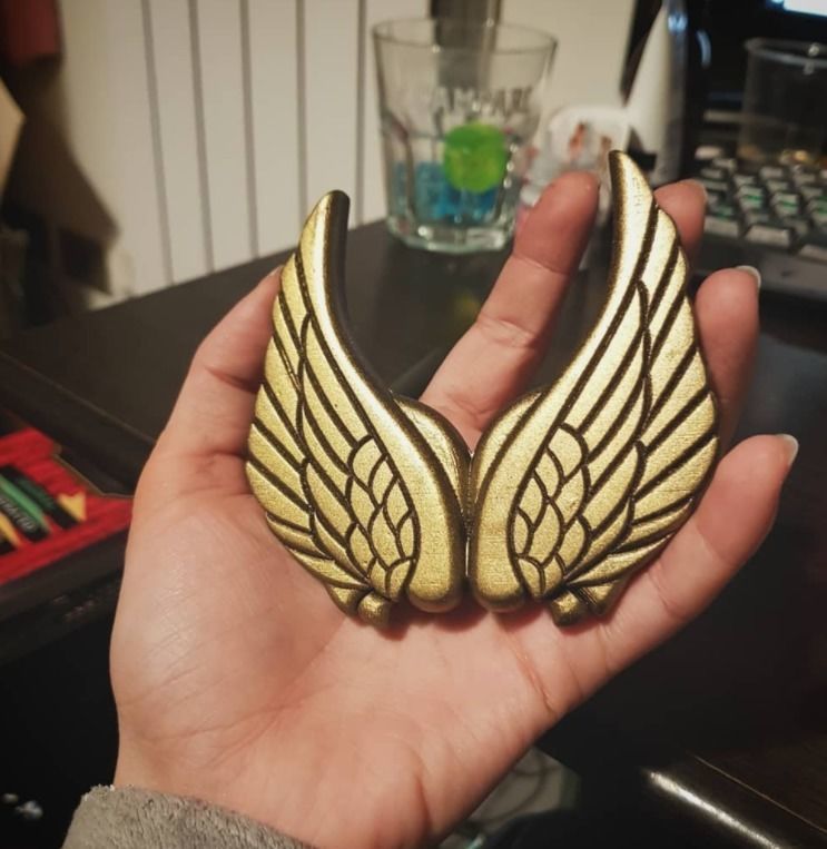 Aziraphale angel cosplay brooch from Good omens free 3D model 3D ...