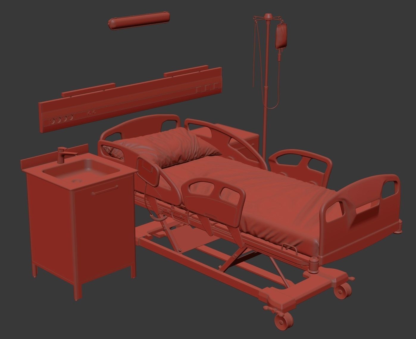 Hospital Room Equipment 3D model | CGTrader