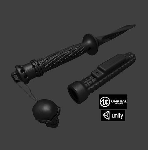 Tri-Edge JAGDKOMMANDO Dagger 3D model | CGTrader