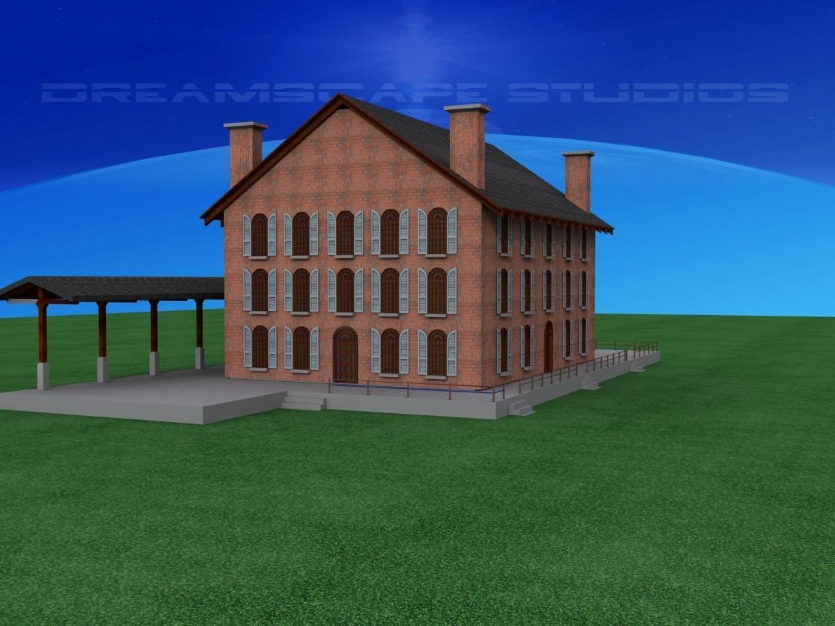 Old Railroad Depot 3D model rigged | CGTrader