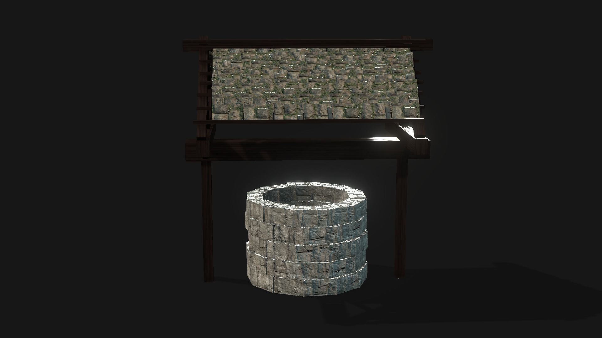 3D model Gamin Prop - Brick Well Set VR / AR / low-poly | CGTrader