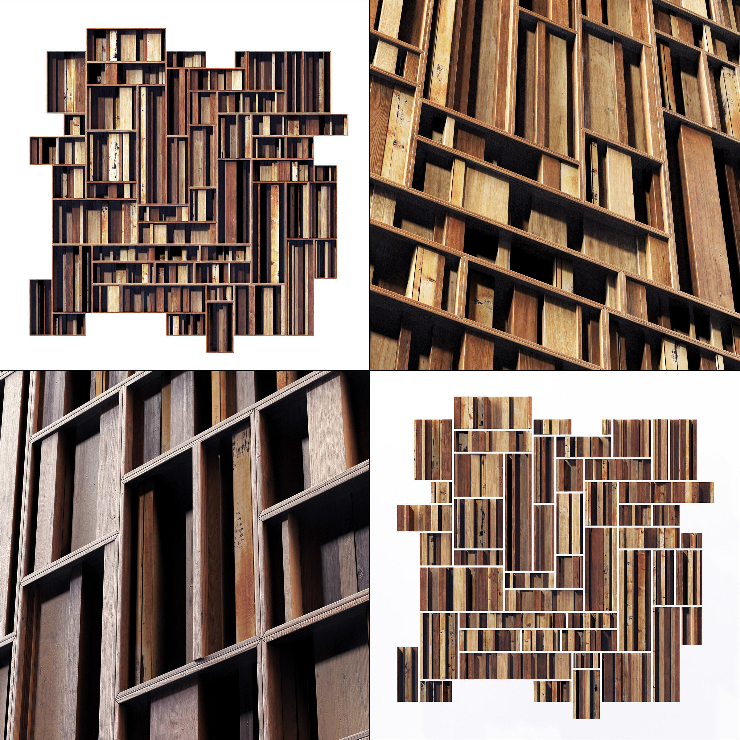 Rectangle wood panel rail n2 3D model | CGTrader