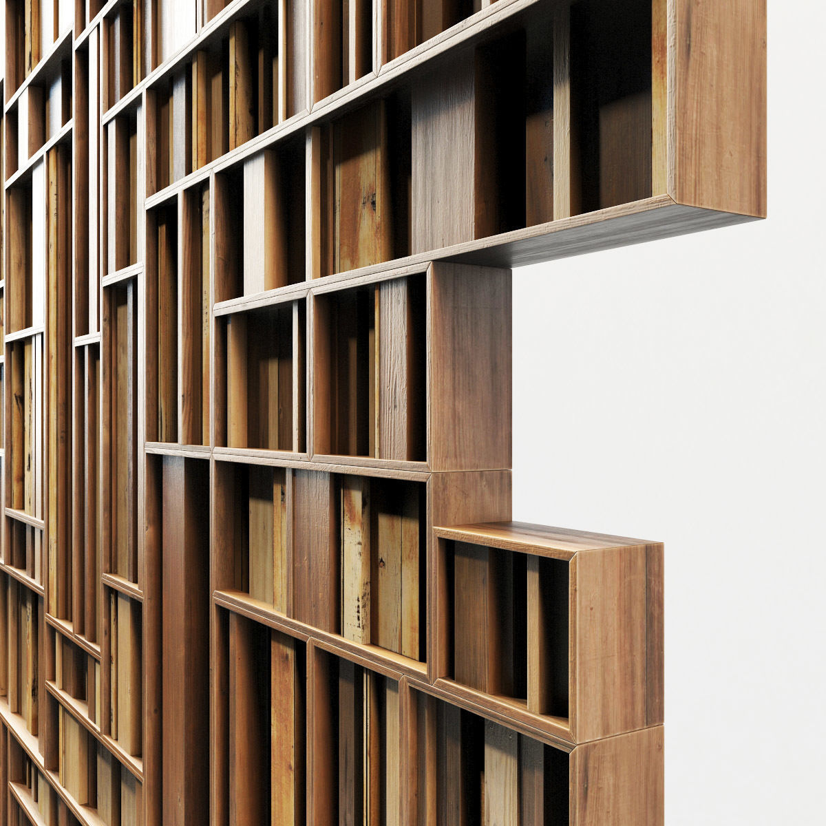 Rectangle wood panel rail n2 3D model | CGTrader