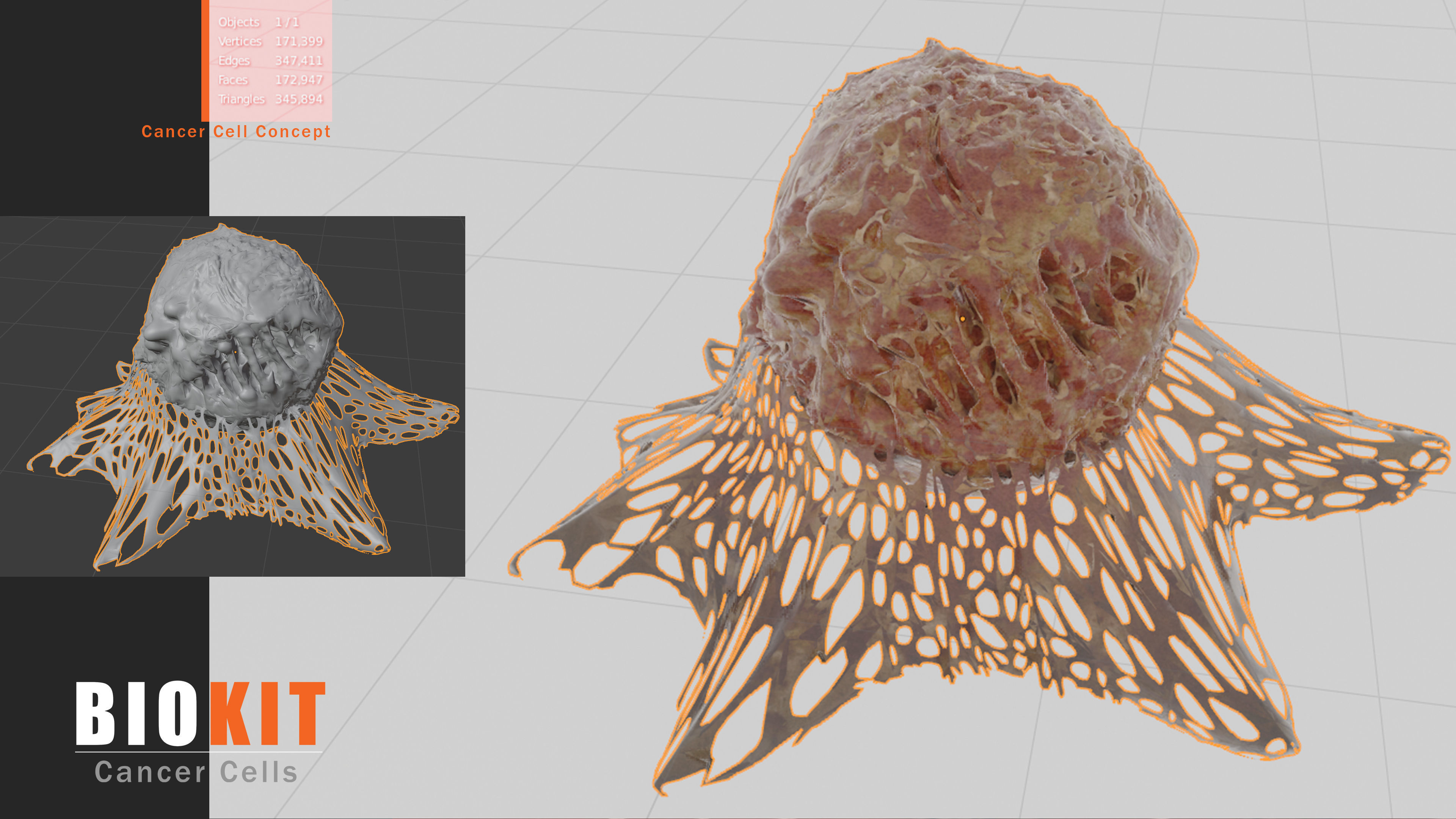 BIOKIT - Cancer Cells 3D model | CGTrader