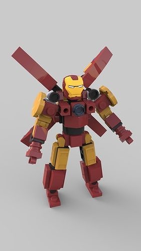Lego Iron Man 3D model 3D printable | CGTrader