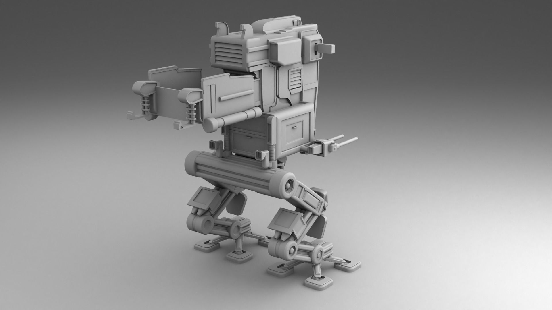 Robo-Tank 3D Print model at t robot 3D model 3D printable | CGTrader