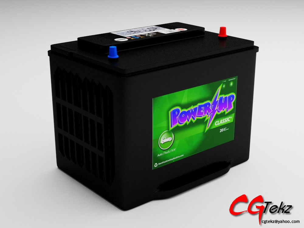 Car Battery Generic 3D Model | CGTrader.com