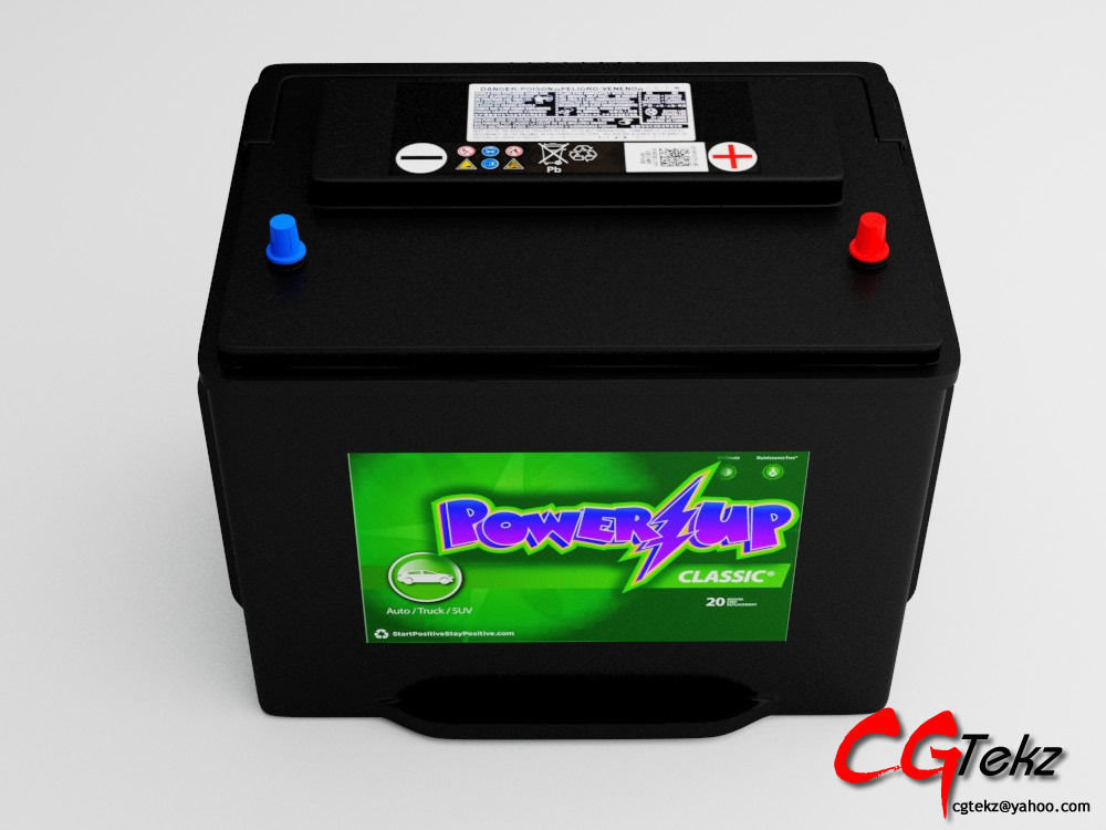 Car Battery Generic 3D Model - CGTrader.com