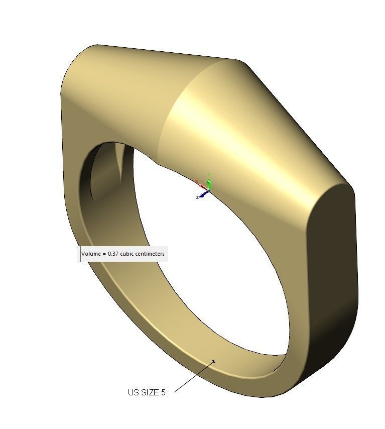 Tapered cone sides statement band 3D model 3D printable | CGTrader